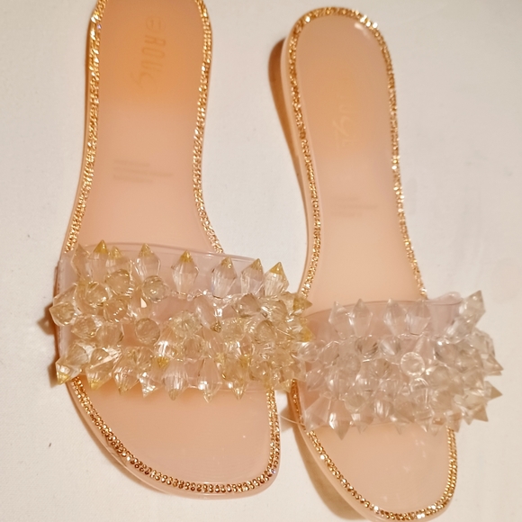 Rouge! | Shoes | Rouge Rhinestone Slides New 1 | Poshmark